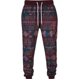 Stoffhose Just Rhyse "Just Rhyse Herren Just Rhyse Pocosol Sweatpants", Herren, Gr. XXL, US-Gr&ouml;&szlig;en, rot, 100% Polyester, normal, Hosen Stoffhose