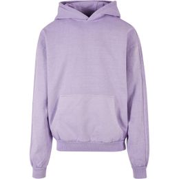 Kapuzensweatshirt Urban Classics "Urban Classics Herren Heavy Terry Garment Dye Hoody", Herren, Gr. 3XL, lila, 100% Baumwolle, unifarben, Sweatshirts