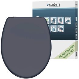 Sch&uuml;tte WC-Sitz SCH&Uuml;TTE, grau (anthrazit), B:375cm L:450cm, Duroplast, WC-Sitze, mit Absenkautomatik und Schnellverschlusstechnik