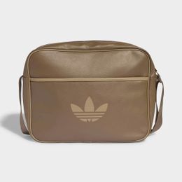 Sporttasche adidas originals "AIRLINER", blanch braun, Obermaterial: 100% Polyurethan, Taschen Sporttasche, Schultertasche im angesagten Retrolook