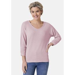 3/4-Arm-Shirt STOOKER WOMEN "VIKTORIA T-Shirt 3/4-Arm", Damen, Gr. 48/50, pink (pink meliert), 84% Polyester, 12% Viskose, 4% Elasthan, regular fit, Rundhals, Shirts 3/4-Arm-Shirt, Regular Fit T-Shirt f&uuml;r Damen