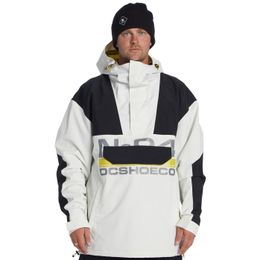 Snowboardjacke DC Shoes "DC 4/3mm Anorak", Herren, Gr. S, wei&szlig; (blanc de blanc), Obermaterial: 100% Microfaser;, Jacken Snowboardjacke