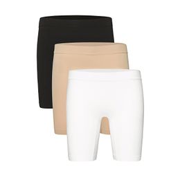 Panty Jockey "Skimmies", Damen, Gr. L, 3 Stk., beige, schwarz, wei&szlig;, Single Jersey, Obermaterial: 85% Polyamid, 12% Elasthan, 3% Baumwolle, unifarben, eng, Unterhosen Panty, (3er Pack), Nahtlos