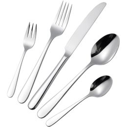Besteck-Set Hanseatic "BASIC", silber (silberfarben), 60 Stk., Edelstahl 18/10, Essbesteck-Sets, modischer Klassiker