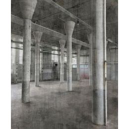 Fototapete rasch "Factory IV", grau, B:2,5m L:3m, Vlies, Tapeten, gut lichtbest&auml;ndig, waschbest&auml;ndig