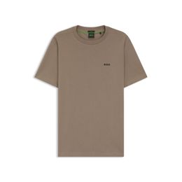 Rundhalsshirt BOSS Green "Tee", Damen, Gr. 4XL, light, pastel gr&uuml;n336, Single Jersey, Obermaterial: 95% Baumwolle, 5% Elasthan, regular fit h&uuml;ftlang, Rundhals, eng eingefasste Kante, Shirts Rundhalsshirt, mit gummiertem Kontrast-Logo