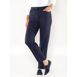 Schlupfhose Classic Basics, Damen, Gr. 38, Normalgr&ouml;&szlig;en, blau (marine), 100% Polyester, unifarben, lang, Hosen Schlupfhose