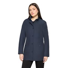 Outdoorjacke Betty Barclay "Damen mit Stehkragen", Damen, Gr. 38, dunkelblau, Obermaterial: 52% Polyester, 48% Baumwolle. Futter: 100% Polyester, tailliert, Jacken Outdoorjacke