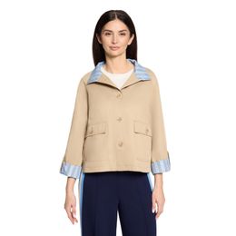 Canvasjacke Cartoon "Damen mit aufgesetzten Taschen", Damen, Gr. 38, beige, Obermaterial: 53% Baumwolle, 47% Polyester, A-Linie, Raglan&auml;rmel, Jacken