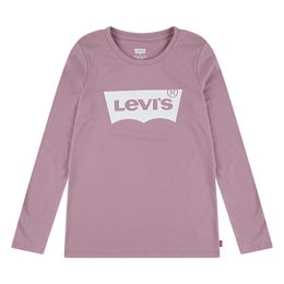 Langarmshirt LEVI'S KIDS "LS BATWING TEE", M&auml;dchen, Gr. 16 (164), lila (lilas levis), Jersey, Obermaterial: 100% Baumwolle, bedruckt, Basic schmal h&uuml;ftlang, Rundhals, abgesteppte Kante, Shirts Langarmshirt, mit Logo Print for GIRLS