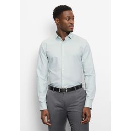 Businesshemd OLYMP "OLYMP No. Six 24/Seven, super slim, Modern Kent", Herren, Gr. 39, Normaler Arm, blau (limone), 64% Baumwolle, 27% Polyester, 9% Elasthan, Hemden