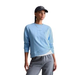 Marc O'Polo Sweatshirt MARC O'POLO DENIM "aus Organic Cotton", Damen, Gr. L, blau dusk, Obermaterial: 100% Baumwolle, unifarben, relaxed fit, Rundhals, B&uuml;ndchen, Sweatshirts Sweatshirt