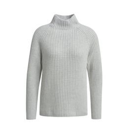Smith & Soul Rollkragenpullover SMITH & SOUL, Damen, Gr. M, silber graumelange, Rippstrick, Material: 35% Polyamid, 30% Viskose, 30% Wolle, 5% Kaschmir, unifarben, regular fit normal, Rundhals, Raglan&auml;rmel gerader Abschluss, Pullover Rollkragenpullover, im Rippstrickmuster