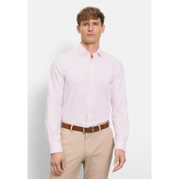 Businesshemd OLYMP "OLYMP Level Five 24/Seven, body fit, Modern Kent", Herren, Gr. 39, Normaler Arm, ros&eacute;, 64% Baumwolle, 27% Polyester, 9% Elasthan, Hemden