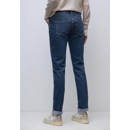 Comfort-fit-Jeans Street One, Damen, Gr. 31, L&auml;nge 30, dunkelblau soft wash, Jeans, 98% Baumwolle, 2% Elasthan, unifarben, kn&ouml;chellang, Jeans, 5-Pocket-Style