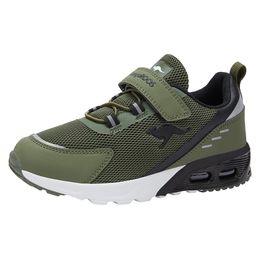 Sneaker Kangaroos "KX-Arg EV", M&auml;dchen, Gr. 40, gr&uuml;n (olive, jet schwarz), Synthetik, Textil, Schuhe Sneaker