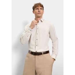 OLYMP Herren Businesshemd "OLYMP Level Five 24/Seven, body fit, Modern Kent"beige, Gr. 44, 64% Baumwolle, 27% Polyester, 9% Elasthan, Hemden