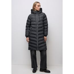 Steppmantel Street One, Damen, Gr. 38, obsidian blau, Stoff, Obermaterial: 100% Polyester; Futter: 100% Nylon; F&uuml;llung: 100% Polyester, unifarben, comfort fit ca. Mitte Oberschenkel, ohne Ausschnitt, B&uuml;ndchen, M&auml;ntel Steppmantel, mit Kapuze