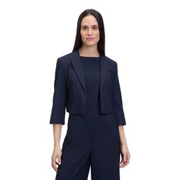 Jackenblazer Betty Barclay "Damen mit 3/4 Arm", Damen, Gr. 36, blau (dunkelblau), Obermaterial: 86% Polyester, 14% Elasthan. Futter: 100% Polyester, Basic, normal kurz, Blazer, Material