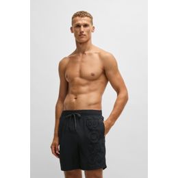 Badehose BOSS "Whale", Herren, Gr. M (50), N-Gr, schwarz, Obermaterial: 100% Polyacryl, Badehosen Badehose