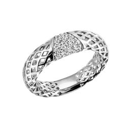 Fingerring Firetti "Schmuck Geschenk Silber 925 Silberring Silberring glitzernd" Gr. 54, silber (silberfarben, kristallwei&szlig;), Fingerringe, Damen, 54, Silber 925 (Sterlingsilber), 5,1mm, Fingerring, mit Zirkonia (synth.)