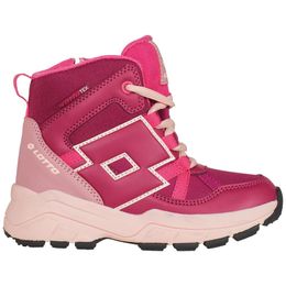 Outdoorwinterstiefel Lotto, Kinder, Gr. 36, dunkelrot, pink, Synthetik, mehrfarbig, Schuhe Outdoorwinterstiefel, - mit praktischem Rei&szlig;verschluss auf der Innenseite