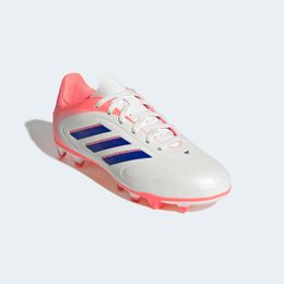 Fu&szlig;ballschuh adidas Performance "COPA PURE 3 CLUB FIRM/MULTI-GROUND KINDER", M&auml;dchen, Gr. 38, sanftes wei&szlig;, lucid blau, signal coral, Synthetik, Schuhe Fu&szlig;ballschuh, geeignet f&uuml;r Rasen- und Kunstrasenpl&auml;tze, f&uuml;r Kinder & Jugendliche