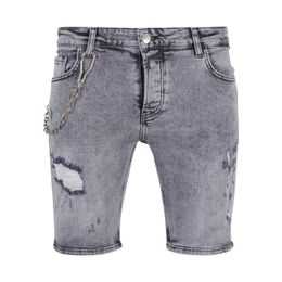 Shorts 2Y STUDIOS "2Y Studios Herren 2Y Jeans Shorts", Herren, Gr. 30, Normalgr&ouml;&szlig;en, grau, 97% Baumwolle, 3% Elasthan, unifarben, slim fit, Hosen Shorts