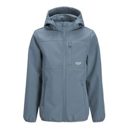 Jack & Jones Softshelljacke JACK & JONES JUNIOR "JJTHEO wasserabweisend und pflegeleicht f&uuml;r Alltag", Jungen, Gr. 164, blau mirage, Web, Obermaterial: 100% Polyester, unifarben, regular fit normal, eingefasste Kante, Jacken Softshelljacke, Polyester, regular fit
