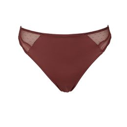 String After Eden, Damen, Gr. L, berry, Obermaterial: 87% Nylon, 13% Elasthan, k&ouml;rpernah, Unterhosen String, mit Spitzendetails
