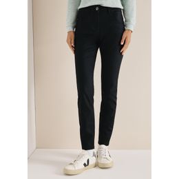 Lederimitathose Street One, Damen, Gr. 31, L&auml;nge 30, schwarz, Stoff, 76% Viskose, 21% Nylon, 3% Elasthan, unifarben, slim fit lang, Hosen, in Fake-Leder-Optik