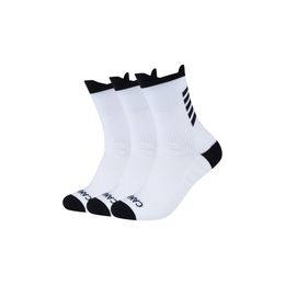Sportsocken Camano "Sportsocke 3er Pack", Herren, Gr. 39-42, wei&szlig; (wei&szlig; mix), 94% Polyamid, 5% Elasthan, 1% Polyester, Socken Sportsocken, 3er Pack Sportsocken mit optimalem Fu&szlig;klima dank Mesheins&auml;tzen