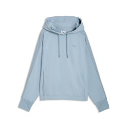Hoodie Puma "HER Oversized Hoodie Damen", Damen, Gr. XL, seafoam blau, Obermaterial: 32% Polyester, 68% Baumwolle. Kapuzenfutter: 100% Baumwolle. Rippe: 3% Elasthan, 97% Baumwolle, oversize, Sweatshirts Hoodie