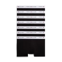 Trunk, Herren, Gr. S (48), 7 Stk., schwarz, Webqualit&auml;t, Obermaterial: 95% Baumwolle, 5% Elasthan, Tommy Hilfiger Underwear, unifarben, k&ouml;rpernah, Unterhosen, K&ouml;rpernahe Passform mit elastischem Bund