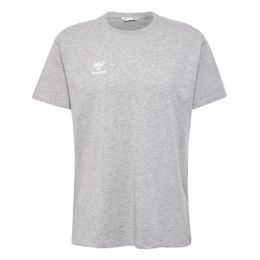 T-Shirt Hummel "HMLGO 2.0 T-SHIRT S/S", Herren, Gr. XXXL (58), grau melange, Obermaterial: 100% Baumwolle, normal, Rundhals, Shirts T-Shirt