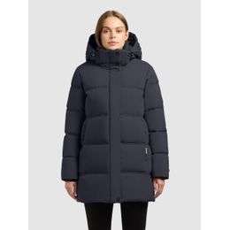 Steppjacke Khujo "ORDE", Damen, Gr. XL (42), schwarz navy, Web, Obermaterial: 70% Baumwolle, 30% Polyamid. Futter: 100% Polyester, unifarben, Jacken Steppjacke