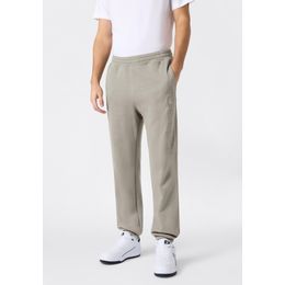 Jogginghose Champion "ICONS Terry Elastic Cuff Pants Large Logo", Herren, Gr. M, N-Gr, mdg, Obermaterial: 69% Baumwolle, 31% Polyester, Hosen Jogginghose