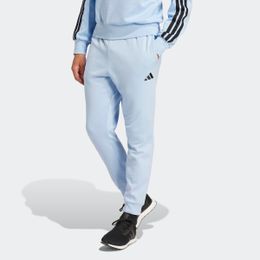 Sporthose adidas Sportswear "M FEELCOZY PANT", Herren, Gr. XL, N-Gr, glow blau, schwarz, Obermaterial: 70% Baumwolle, 30% Polyester, Hosen Sporthose