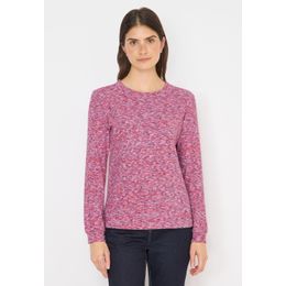 Langarmshirt Cecil, Damen, Gr. L (42), schwarz blossom melange, Web, 40% Baumwolle, 40% Viskose, 17% Polyester, 3% Elasthan, meliert, normal normal, Rundhals, abgesteppt, Shirts Langarmshirt, mit Rundhalsausschnitt