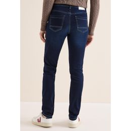 Skinny-fit-Jeans Cecil, Damen, Gr. 29, L&auml;nge 32, dunkelblau wash, Jeans, 76% Baumwolle, 22% Polyester, 2% Elasthan, unifarben, normal, Jeans, 5-Pocket-Style