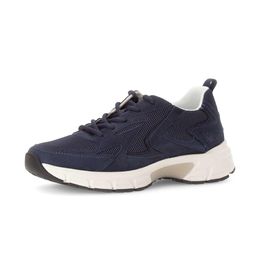 Sneaker Gabor "Sneaker low Materialmix Leder/Lederimitat", Damen, Gr. 35,5, blau, Schuhe Sneaker
