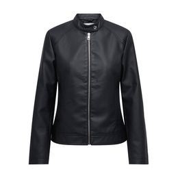 Lederimitatjacke Only "ONLSABINE FAUX LEATHER JACKET OTW", Damen, Gr. XS, schwarz, Web, Obermaterial: 100% Polyester, unifarben, Jacken