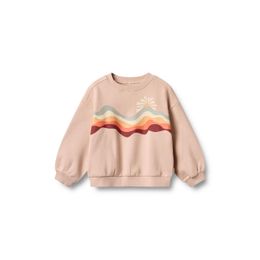 Sweater Wheat "Wheat Sweatshirt L/S Eliza", M&auml;dchen, Gr. 128, rose dust, 100% Baumwolle, bedruckt, Rundhals, Sweatshirts Sweater