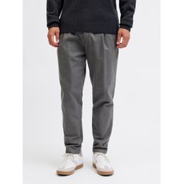 Jack & Jones Jogginghose JACK & JONES "JPSTACE CEASER STRUCTURE JOGGER", Herren, Gr. M, N-Gr, grau (castlerock), Web, Obermaterial: 100% Baumwolle, unifarben, regular fit kn&ouml;chellang, Hosen Jogginghose