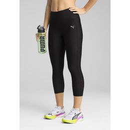 Lauftights Puma "W RUN VELOCITY 3/4TH TIGHT", Damen, Gr. XL, N-Gr, schwarz (Puma schwarz), Trikot, Obermaterial: 77% Polyester, 23% Elasthan, unifarben, schmal 3/4-L&auml;nge, Hosen, mit Seitentaschen, mit DryCELL Technologie, hoher Bund