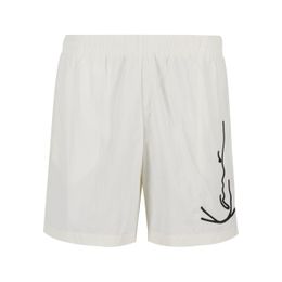Badeshorts Karl Kani "Karl Kani KM-SW011-003-09 Signature Swim Shorts", Herren, Gr. XXL, US-Gr&ouml;&szlig;en, sanftes wei&szlig;, 100% Polyester, Badehosen Badeshorts