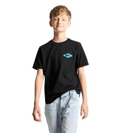 T-Shirt Quiksilver "CAPTION WRECKERS PACK YOUTH", Jungen, Gr. 12 (146/152), schwarz (backp, Obermaterial: 100% Baumwolle, Shirts T-Shirt