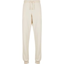 Stoffhose Urban Classics "Urban Classics Light Terry Basic Sweatpants", Damen, Gr. L, US-Gr&ouml;&szlig;en, sandwei&szlig;, 95% Baumwolle, 5% Elasthan, unifarben, loose fit, Hosen Stoffhose