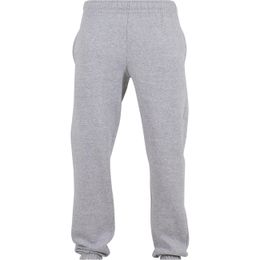 Jogginghose Urban Classics "Urban Classics Basic Essential Sweatpants", Herren, Gr. 4XL, US-Gr&ouml;&szlig;en, erdgrau, 50% Baumwolle, 50% Polyester, unifarben, loose fit, Hosen Jogginghose