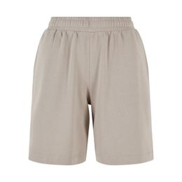 Sweatshorts Urban Classics "Urban Classics Damen Ladies Organic Terry Bermuda Pants", Damen, Gr. 5XL, US-Gr&ouml;&szlig;en, cloud, 100% Baumwolle, unifarben, normal, Hosen Sweatshorts